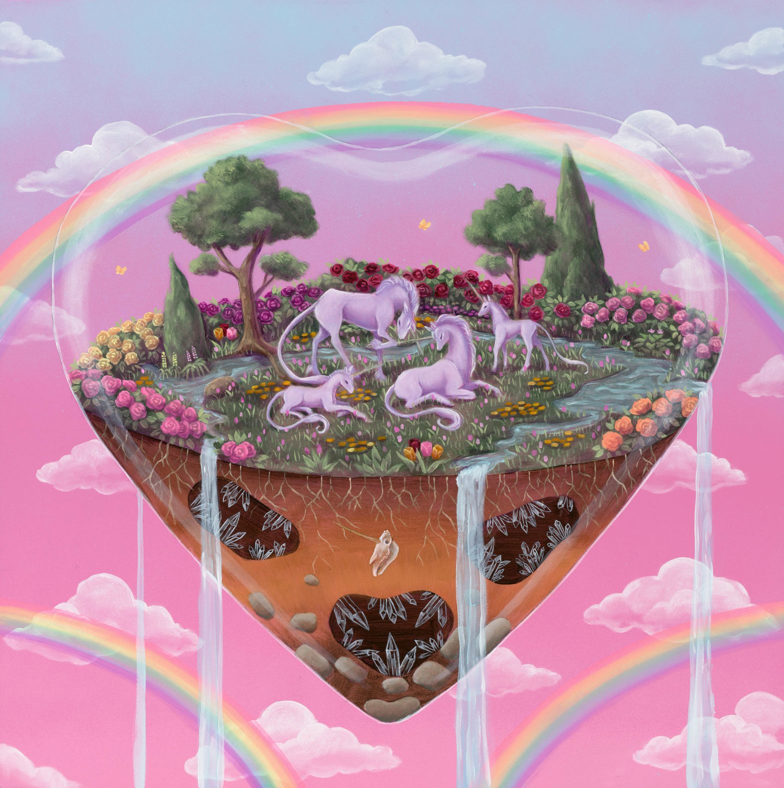 Andrea Guzzetta Perfect World Unicorns 2022 La Luz De Jesus Gallery